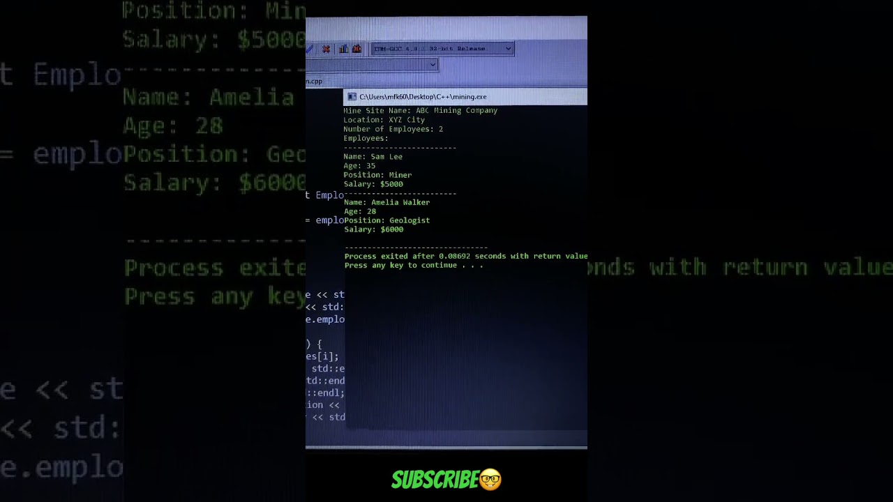 site workers in c++ IDE dev c++#cppprogramming #codingtime #codinglife
