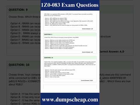 🔥 1Z0-083 Exam Questions: Oracle Database - Top Tips & Tricks! 🔥 | IT Exam Questions