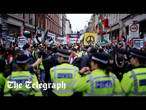 Chants of ‘intifada revolution’ at pro-Palestinian London protest