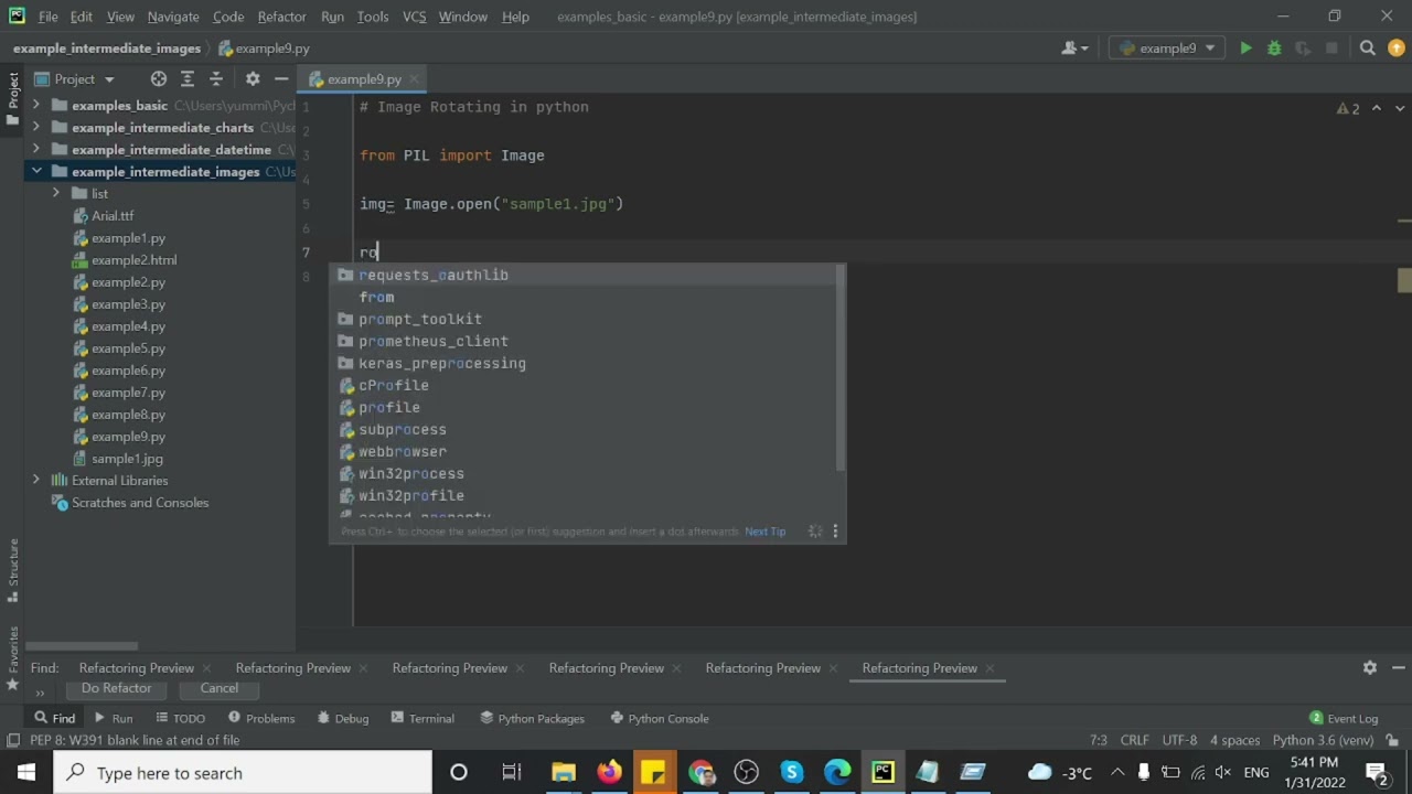 PIL + Images + Image rotating using python - example 99