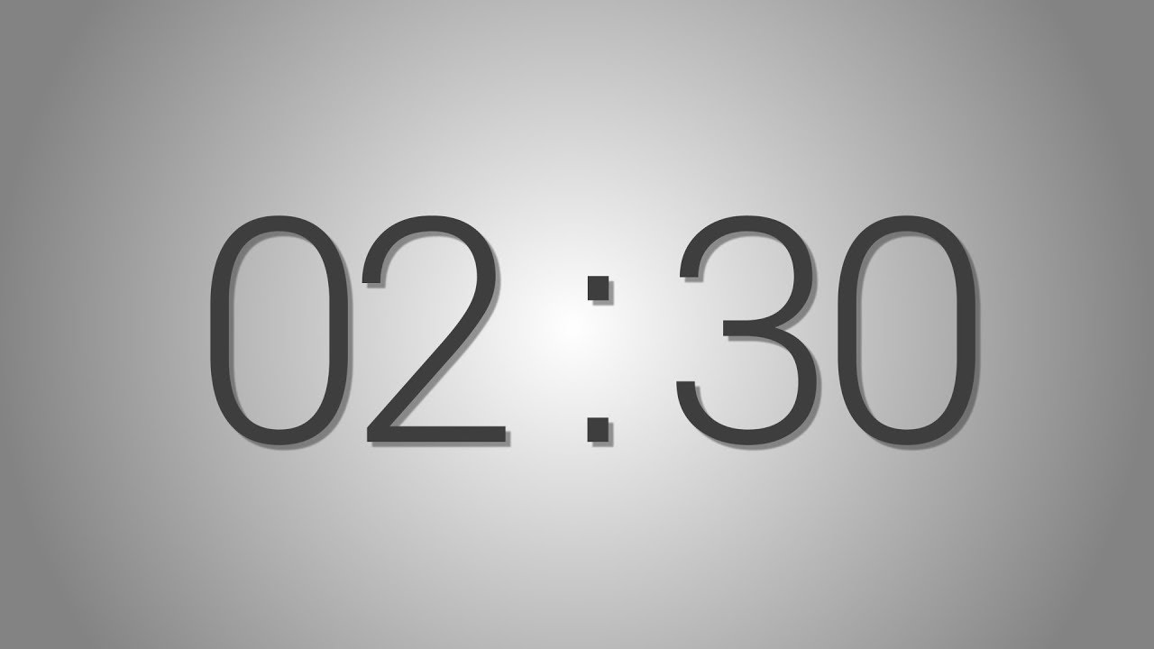 2 Minutes and 30 seconds countdown Timer - Beep at the end | Simple Timer (two min and half)