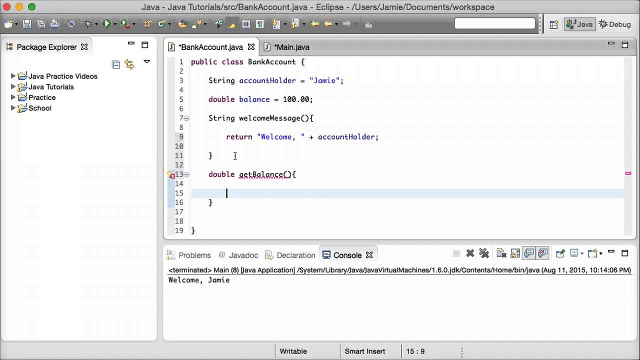 Java Tutorial 15 - Methods and Return Types