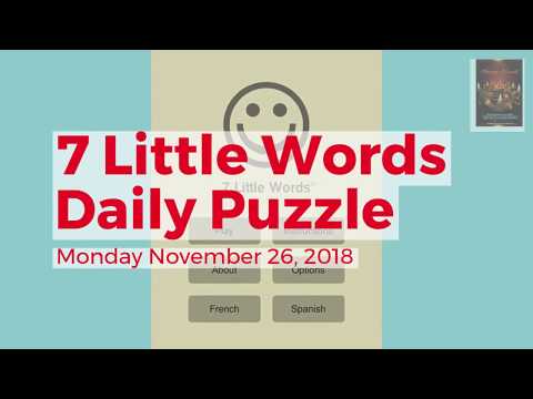 7 Little Words Daily Puzzle November 26 2018
