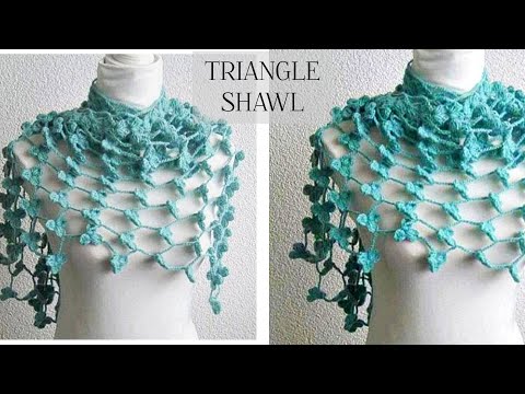 🤩 Beautiful Easy & Stylish Pattern | Crochet tutorial for TRIANGLE SHAWL, SCARF, AND PONCHU