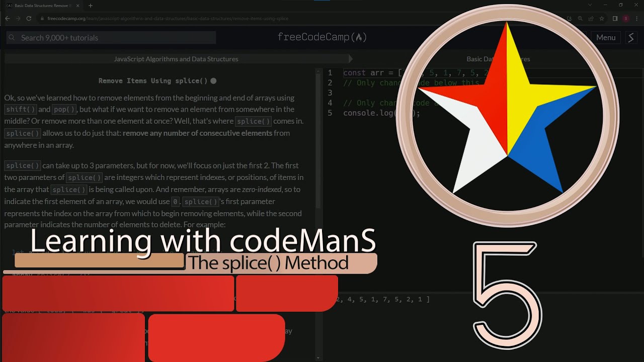 JavaScript Basic Data Structures: Remove Items Using splice() | FreeCodeCamp