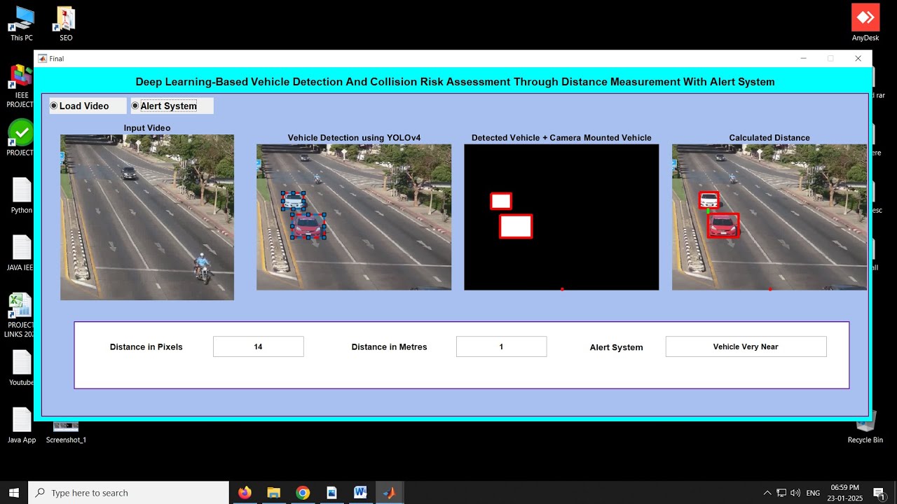 Deep Learning based Real Time Vehicle Detection & Collision Prediction with Distance-Based Alert