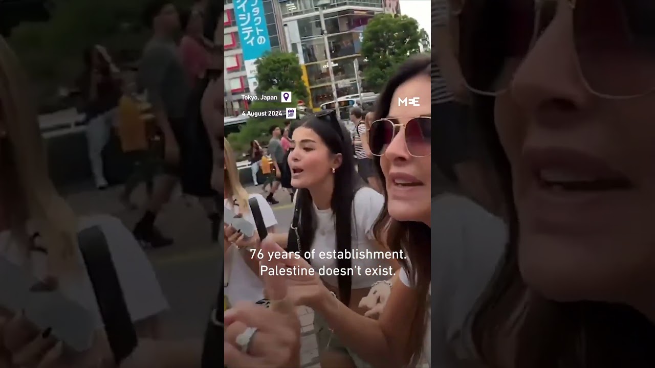 Israeli tourists harass Japanese pro-Palestine protester in Tokyo
