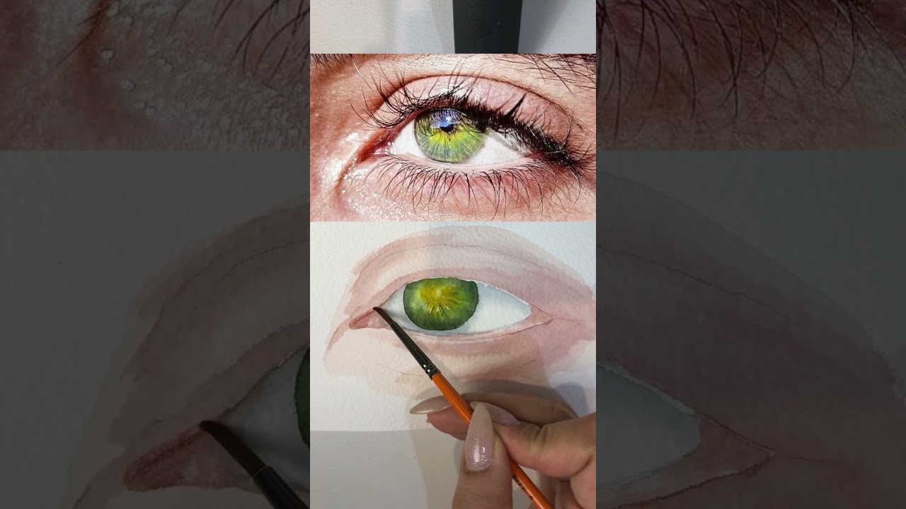 painting tutorial . watercolor painting tutorial . how to paint a realistic eye
