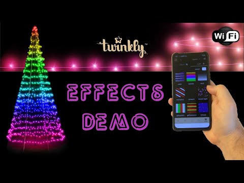 Twinkly Light Tree - Effects Demo - Super Easy Christmas Lightshow!