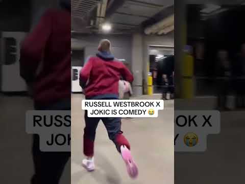 Russ really timed Jokic’s warmup sprint down the hallway 😂 (via @nuggets/TT) #shorts