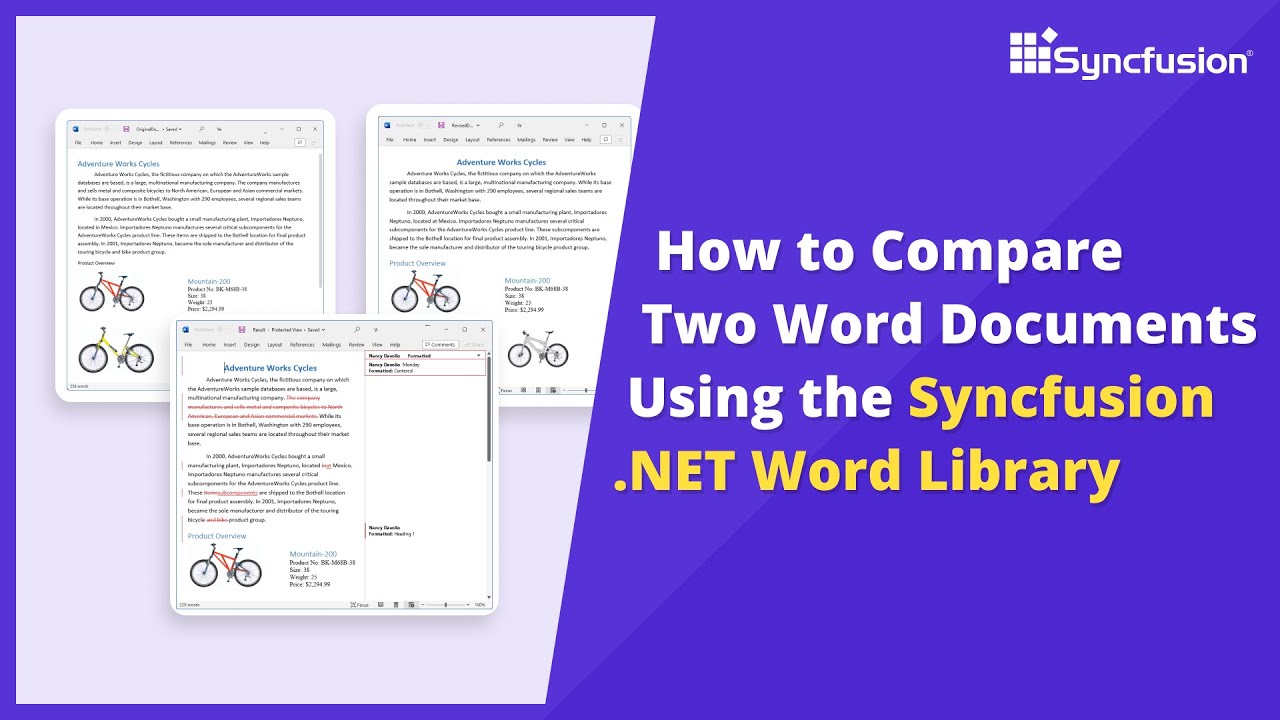 How to Compare Two Word documents Using the Syncfusion  .NET Word Library