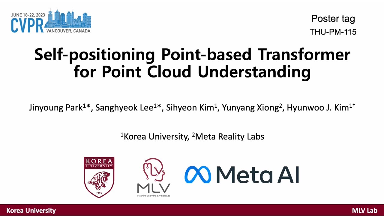Self-positioning Point-based Transformer for Point Cloud Understanding (CVPR 2023)
