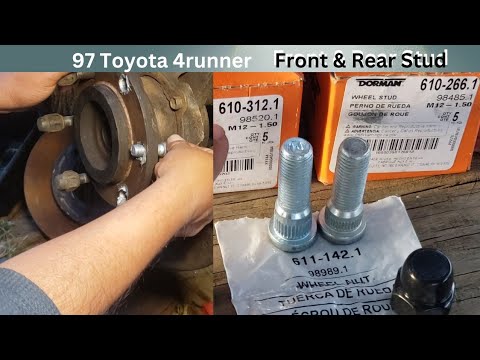Replacing Wheel Stud on 1997 Toyota 4runner 2wd with Motoforti Universal wheel Stud Installer Tool