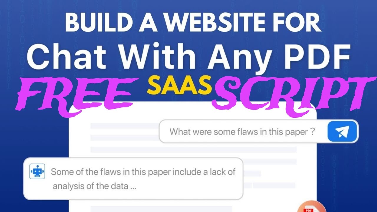 ChatPDF - How to Create an AI Script to Read PDF Files Like ChatPDF #script #ia #chatgpt