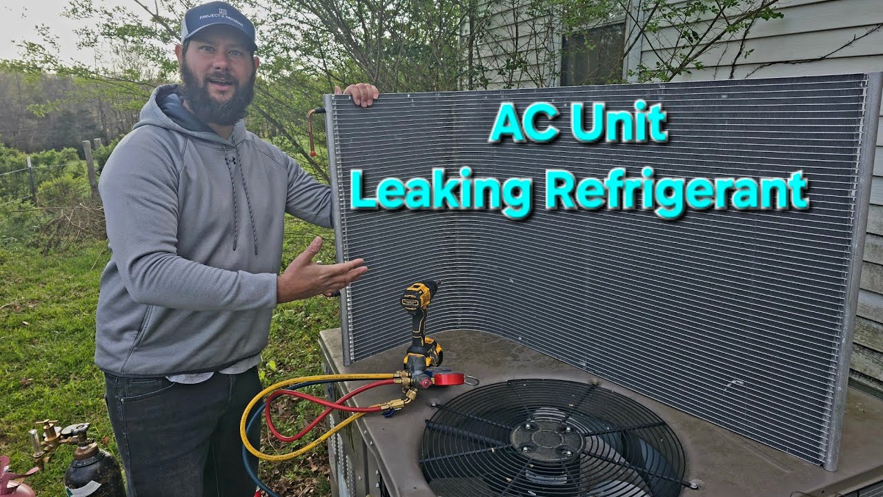 How to replace the AC units leaking condenser coil?