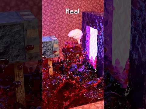 The Most Unique Minecraft vs Real Simulation In the Nether! #blender #3dart #3danimation #minecraft