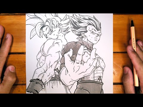 Cómo dibujar el goku ultra instinto y Vegeta superior ego