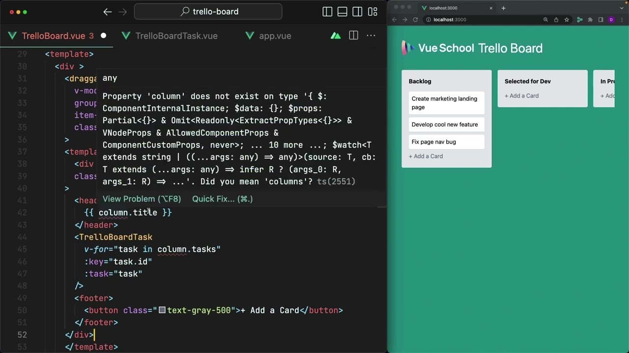 07 Sort the Columns with Vue Draggable
