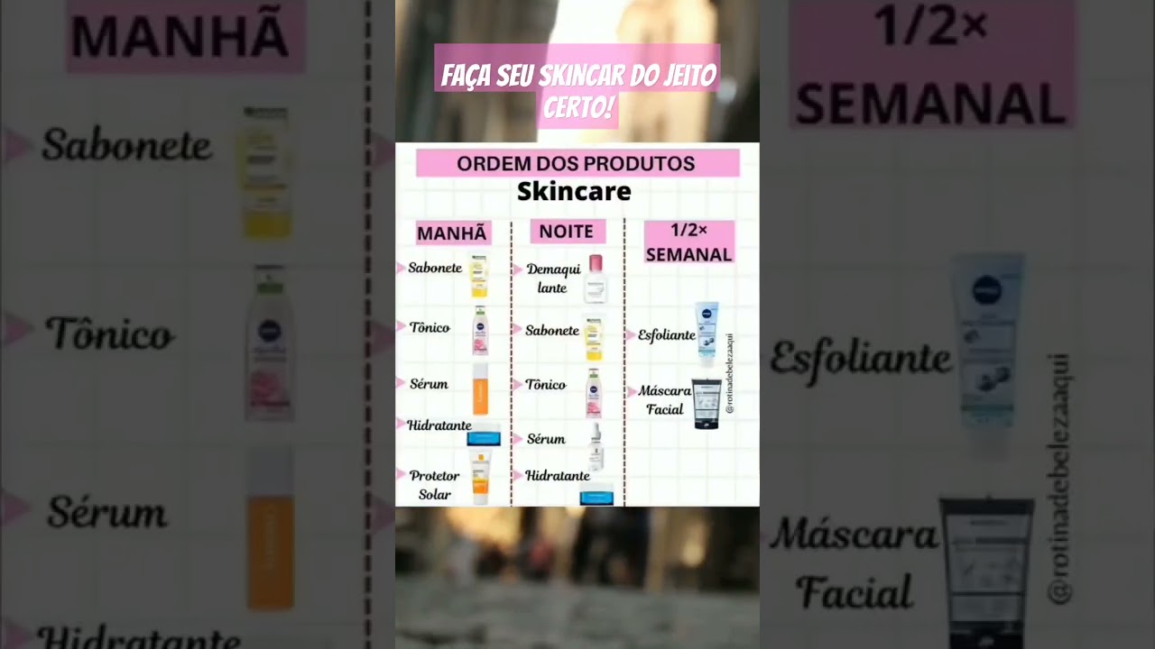 Ordem certa dos produtos skincare.#skincare #cuidadoscomapele#beleza #pele