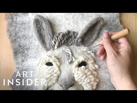 Needle Felter Creates Sheep Designs From Wool
