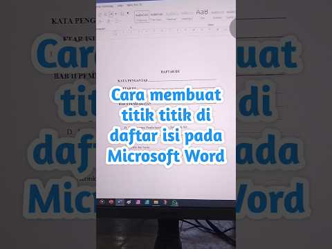 Cara membuat titik titik di daftar isi pada Microsoft Word #tutorial #tutorialword #ramdanistutorial