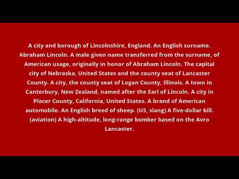 what is the meaning of Lincoln