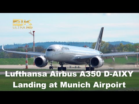 Airbus A350-941 from Lufthansa D-AIXY arrival at Munich Airport MUC EDDM