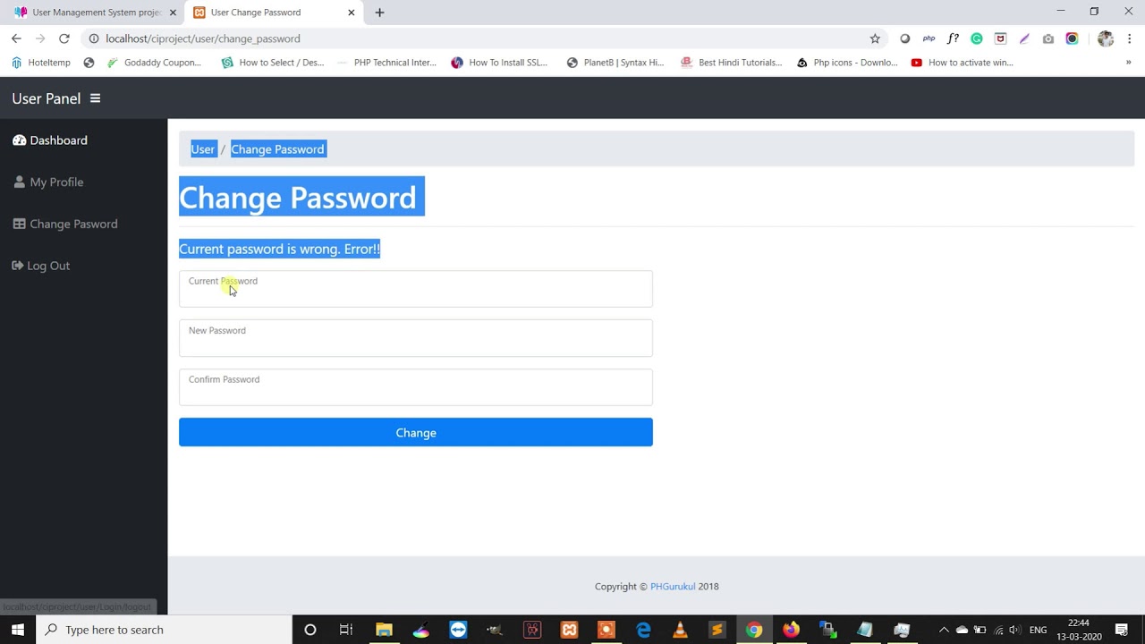 User Management System in CodeIgniter