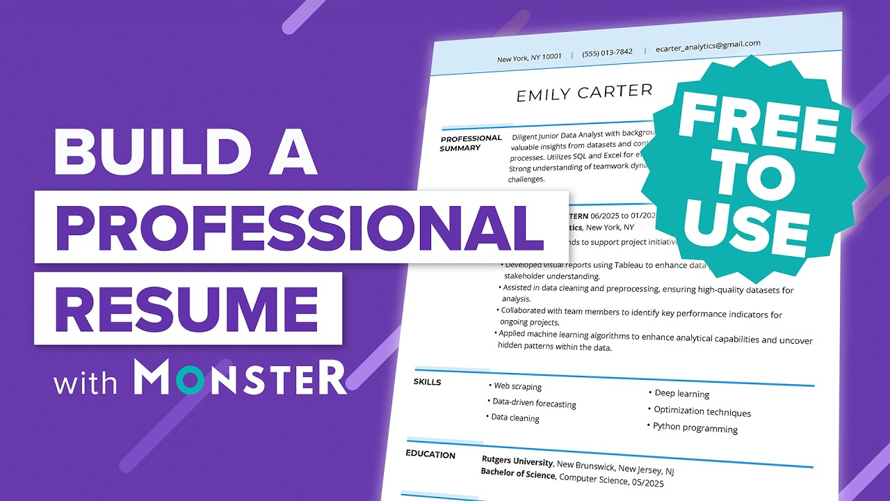 How to Create a Resume with Monster’s Resume Builder (Step-by-Step Guide)