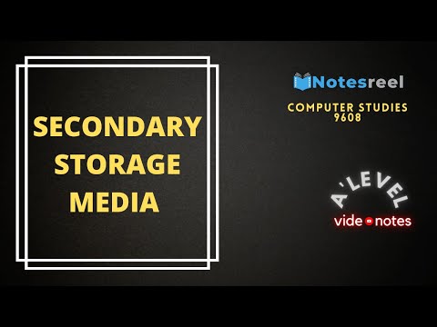 Secondary Storage Media | A Level Notes Computer Studies 9608