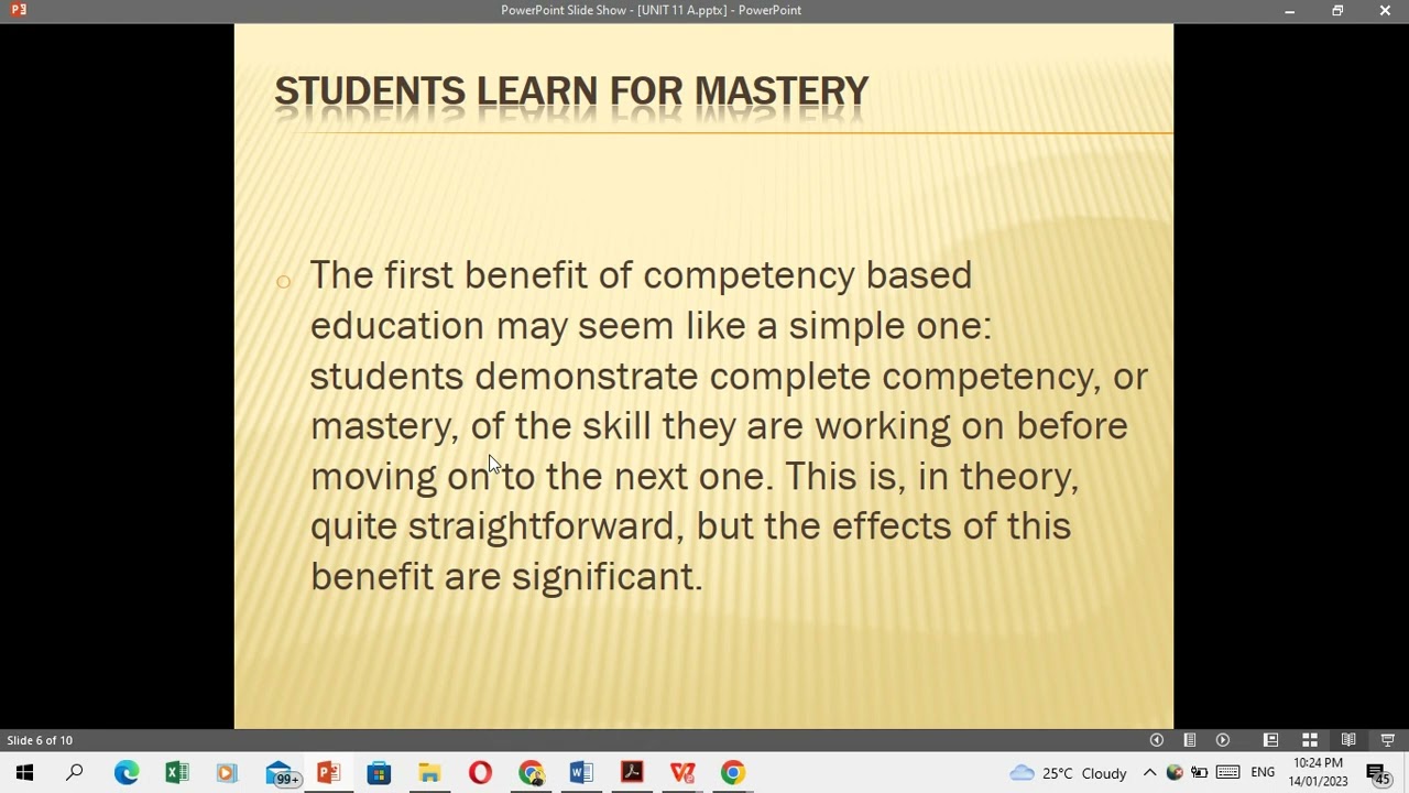 UNIT 11 A: DEVELOPING COMPETENCY-BASED CURRICULUM | RECORDED DISCUSSION