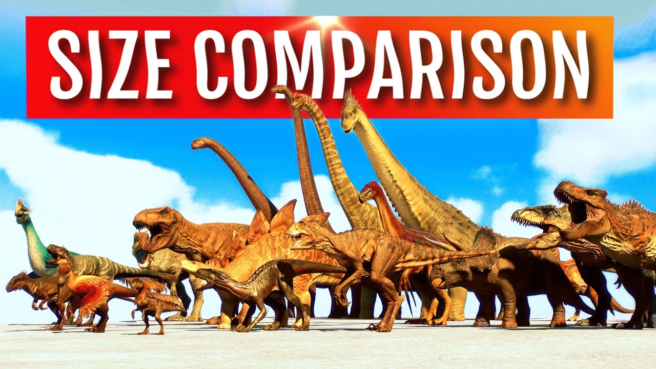 COMPLETE DINOSAURS SIZE COMPARISON - Jurassic World Evolution 2 - Jurassic Park