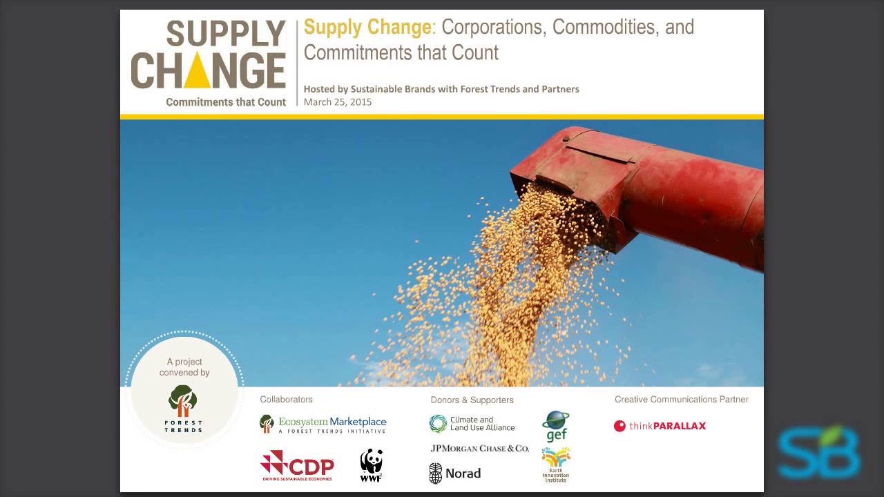 Forest Trends Launches Supply Change: Corporation, Commodities, and Commitments That Count