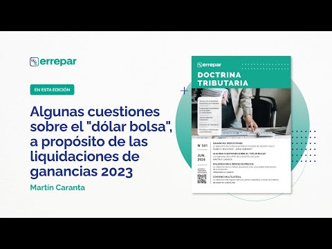 Algunas cuestiones sobre el "dólar bolsa", a propósito de las liquidaciones de ganancias 2023