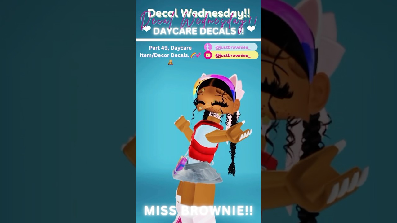 DAYCARE DECALS. || 𝐁𝐑𝐎𝐖𝐍𝐈𝐄 𝐃𝐄𝐂𝐀𝐋𝐒. || ❤︎︎