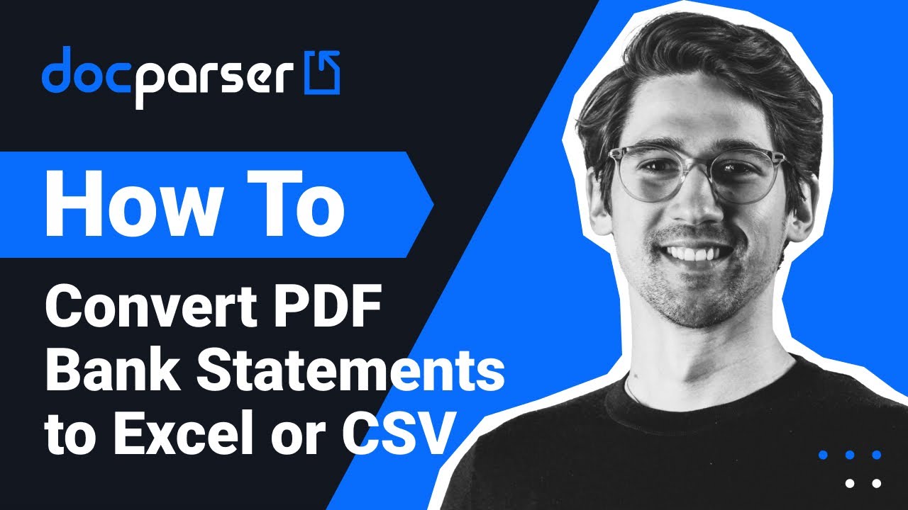 How to Convert PDF Bank Statement to Excel or CSV