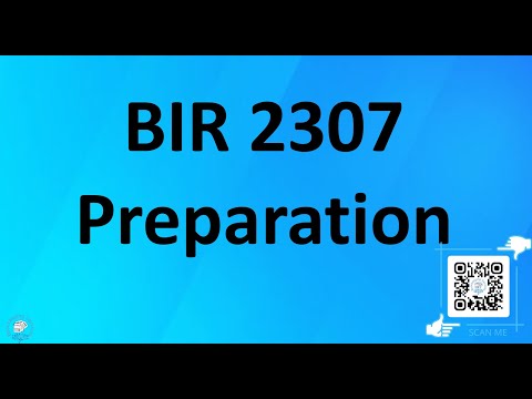 BIR 2307 Preparation