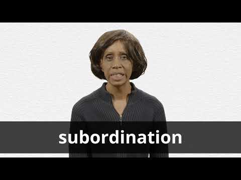 SUBORDINATION definition and meaning | Collins English Dictionary