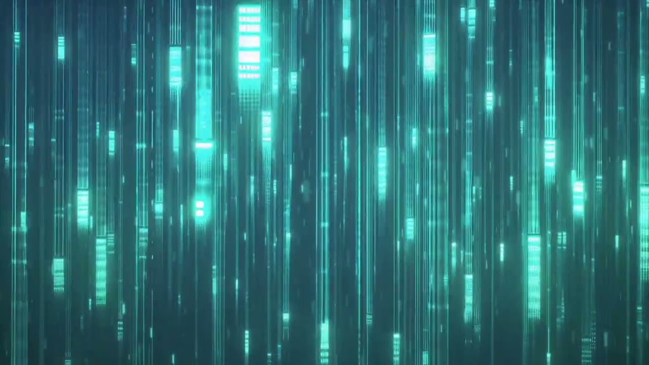 Abstract Futuristic Digital Environment | AI Data Streams & Cyberpunk Motion Background (4K Loop)
