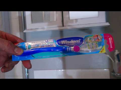 Wisdom fresh effect sensitive toothbrush unboxing demo
