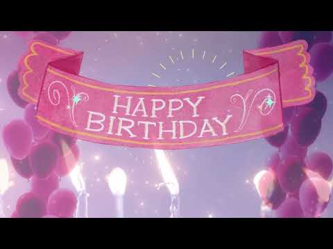 Birthday Backdrop | Birthday Background With Balloons Confetti Candles & Wishes