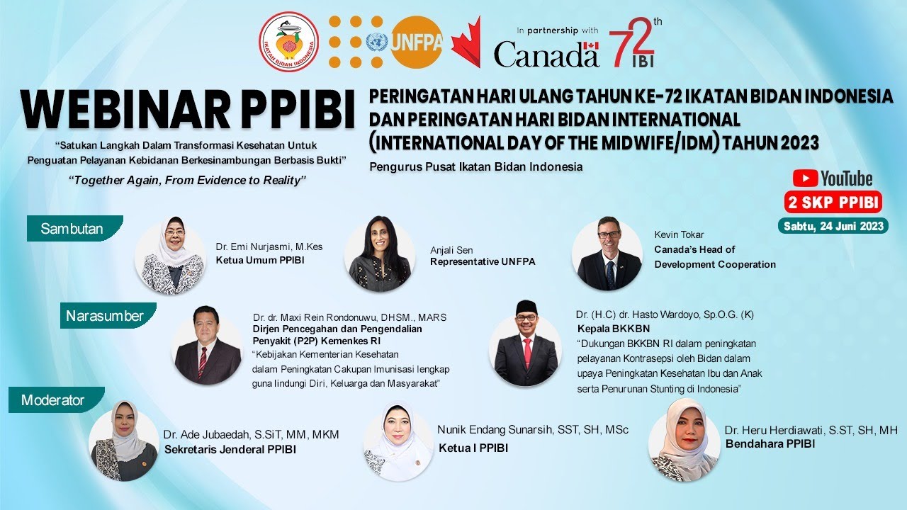 Webinar Puncak Peringatan HUT IBI ke-72 dan IDM 2023