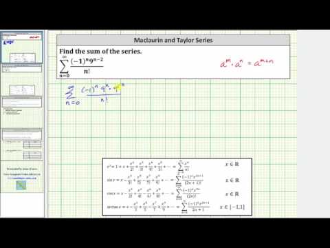 Find the Sum of an Infinite Series Using a Known Power Series (e^x ...