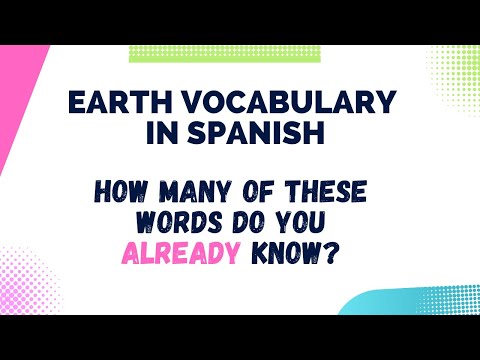 Learn earth related vocabulary - Spanish lessons