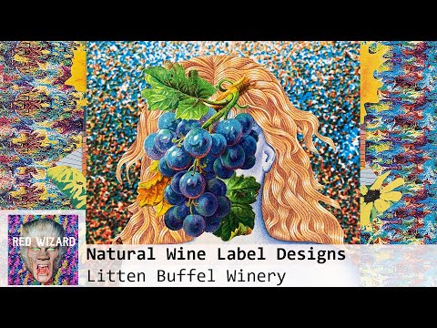 Litten Buffel Winery Natural Wine Label Designs