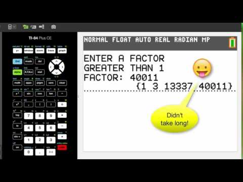 Factoring numbers on your calculator TI-84 TI-nspire