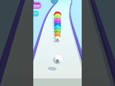 Ball Run 2048 Level 48 #gameplay #andoridgames #shortsvideo #ballgame