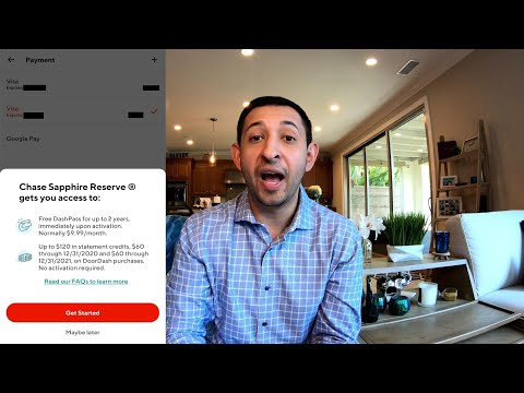 Doordash Benefits for Chase Sapphire Reserve Cardholders - How It Works