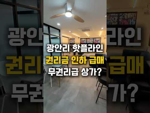 광안리 민락동 투다리 라인 무권리급 급매 상가