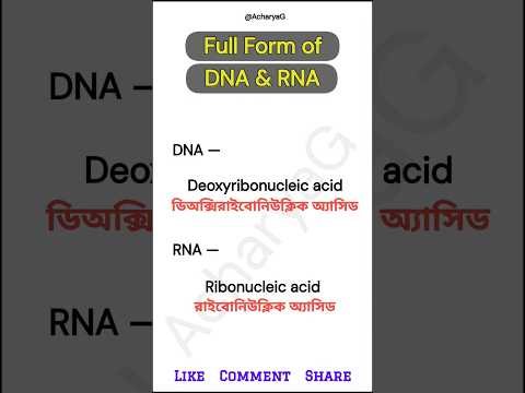 Full Form of DNA and RNA | #science #dna #rna